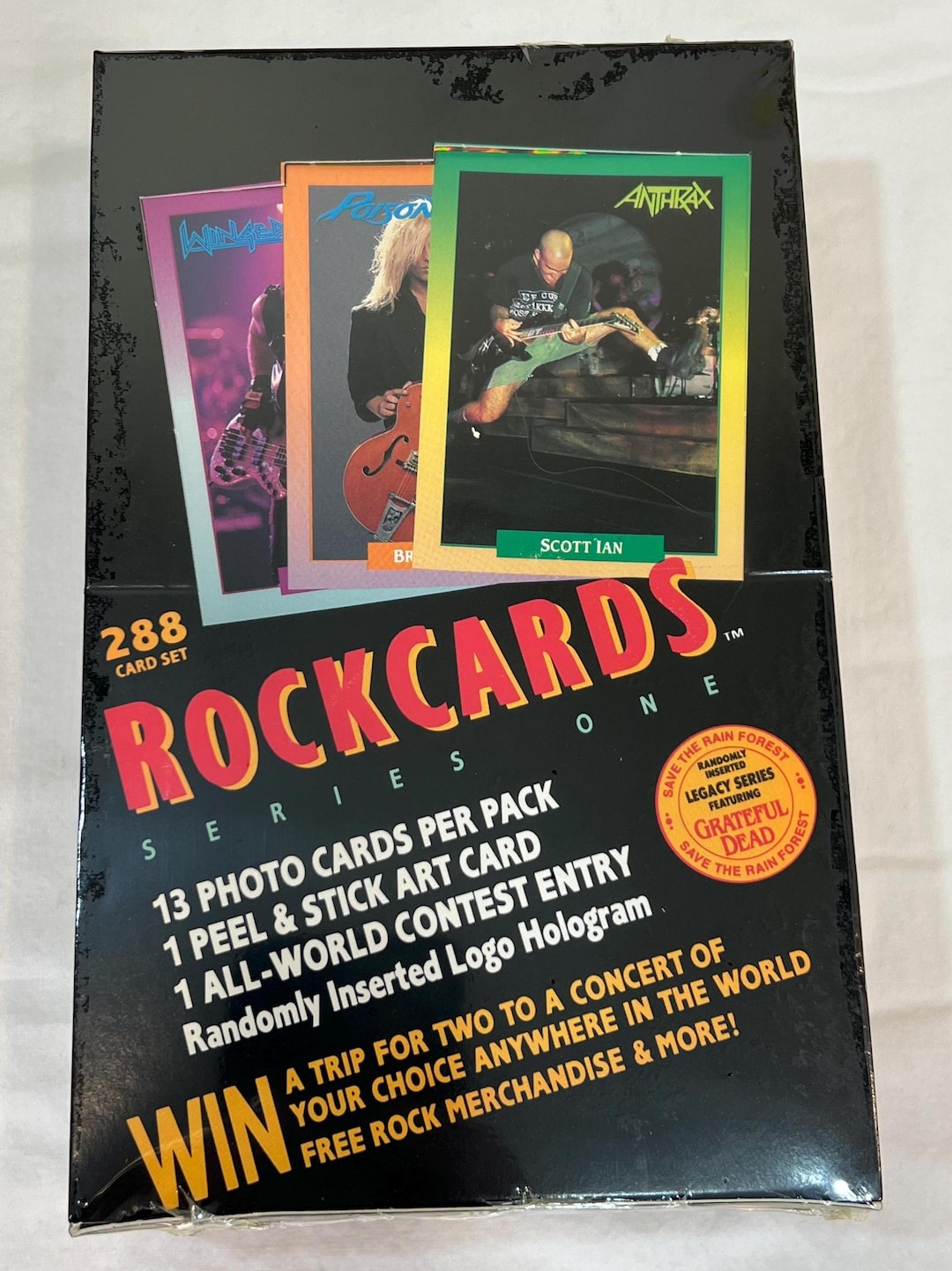 Rock Cards 1991 Music Trading Cards - Factory Sealed Box 288 Cards New ...