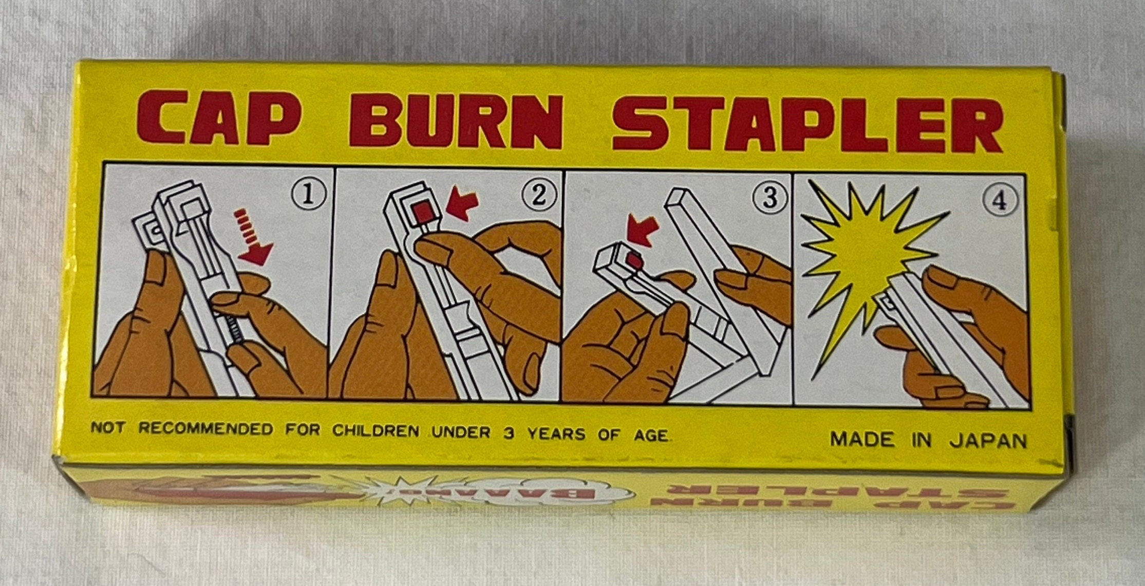 Vintage Cap Burn Stapler Prank Joke Unused Store Old Magic Shop Gag ...