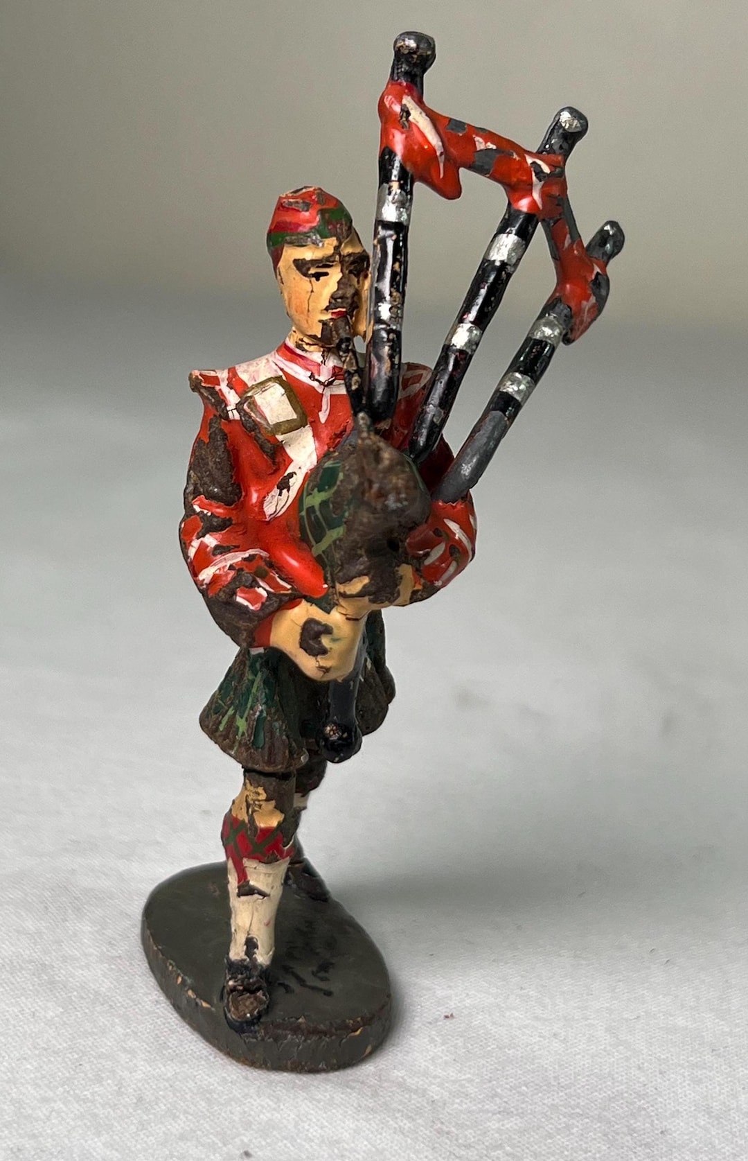 Elastolin Scottish / British Miniature Soldier Bagpipe Player 3.5 ...