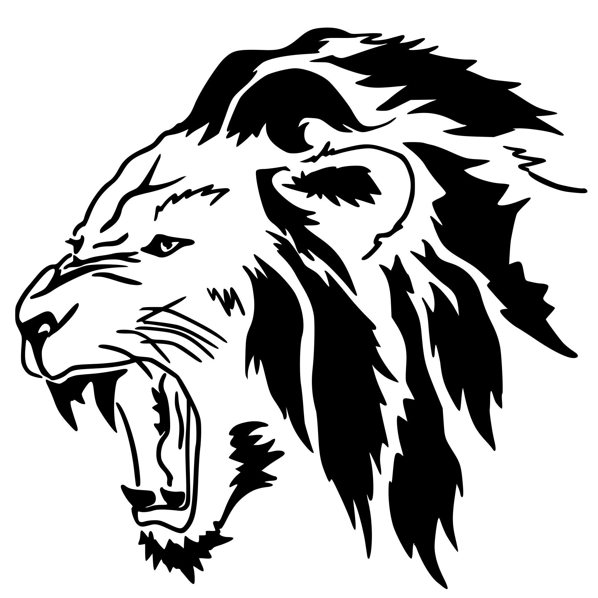 Hand-crafted Roaring Lion Design SVG Files for Silhouette - Etsy
