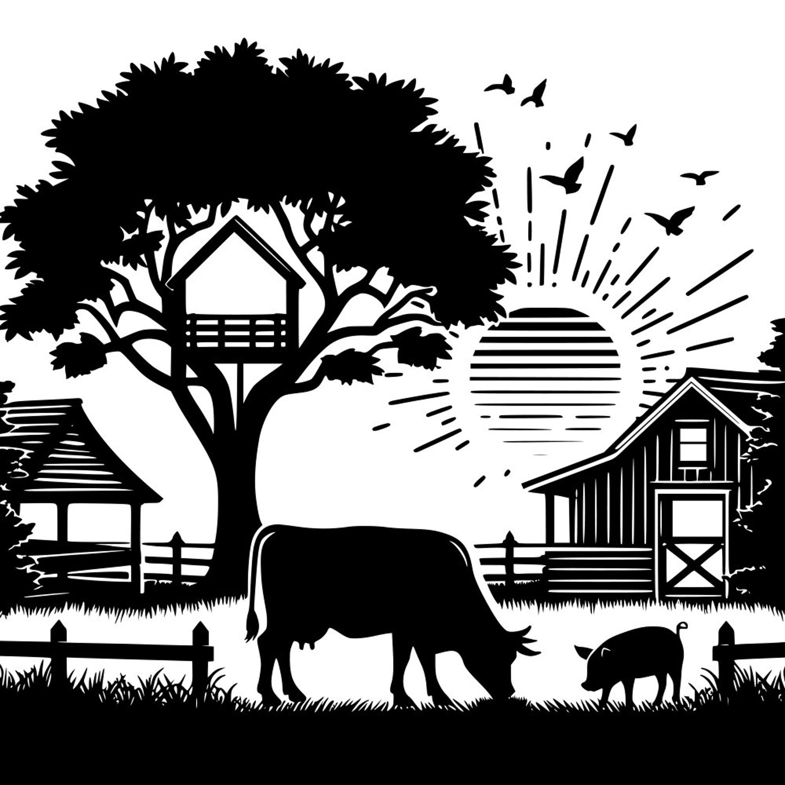Hand-crafted Farm (1st) Design SVG Files for Silhouette Cameo and ...
