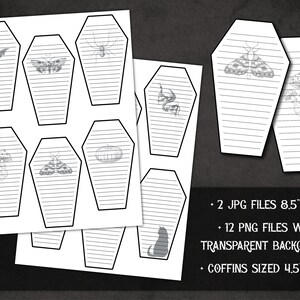 Digital Coffin Lists, Gothic to Do List Printable Planner & Journal ...