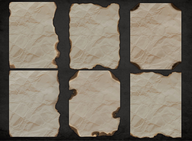 Blank Burnt Vintage Paper Pack, Junk Journal Printable Ephemera Torn ...