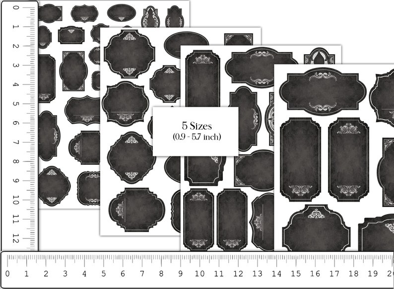 Black & White Apothecary Label Potion Labels Round Blank - Etsy