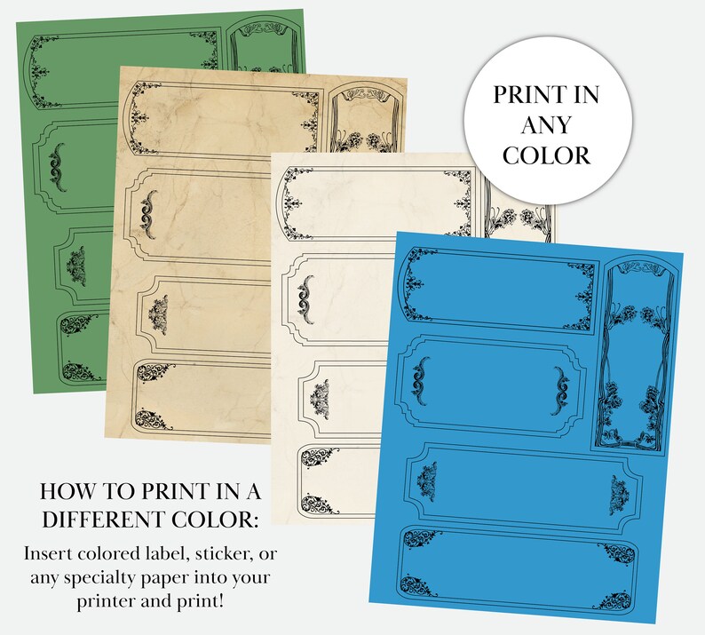 Colorless Apothecary Label Bundle, Vintage Blank Potion Labels for ...