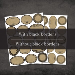 Round Apothecary Labels, Potion Label Circle Oval Blank Digital ...