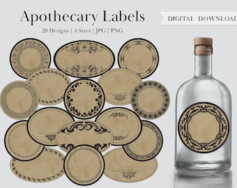 Apothecary Label Frames - Etsy