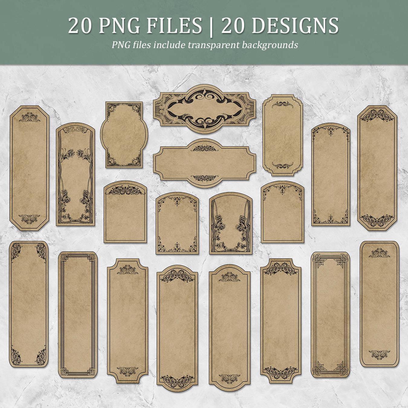 Rectangle Apothecary Labels, Vintage Miniature Blank Potion Labels for ...