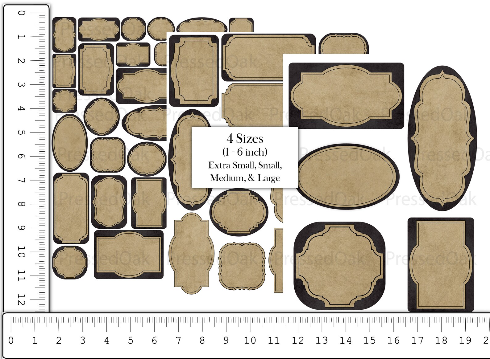 Blank Apothecary Labels, Potion Label Round Digital Printable Miniature ...