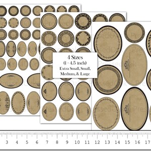 Round Apothecary Labels, Potion Label Circle Oval Blank Digital ...