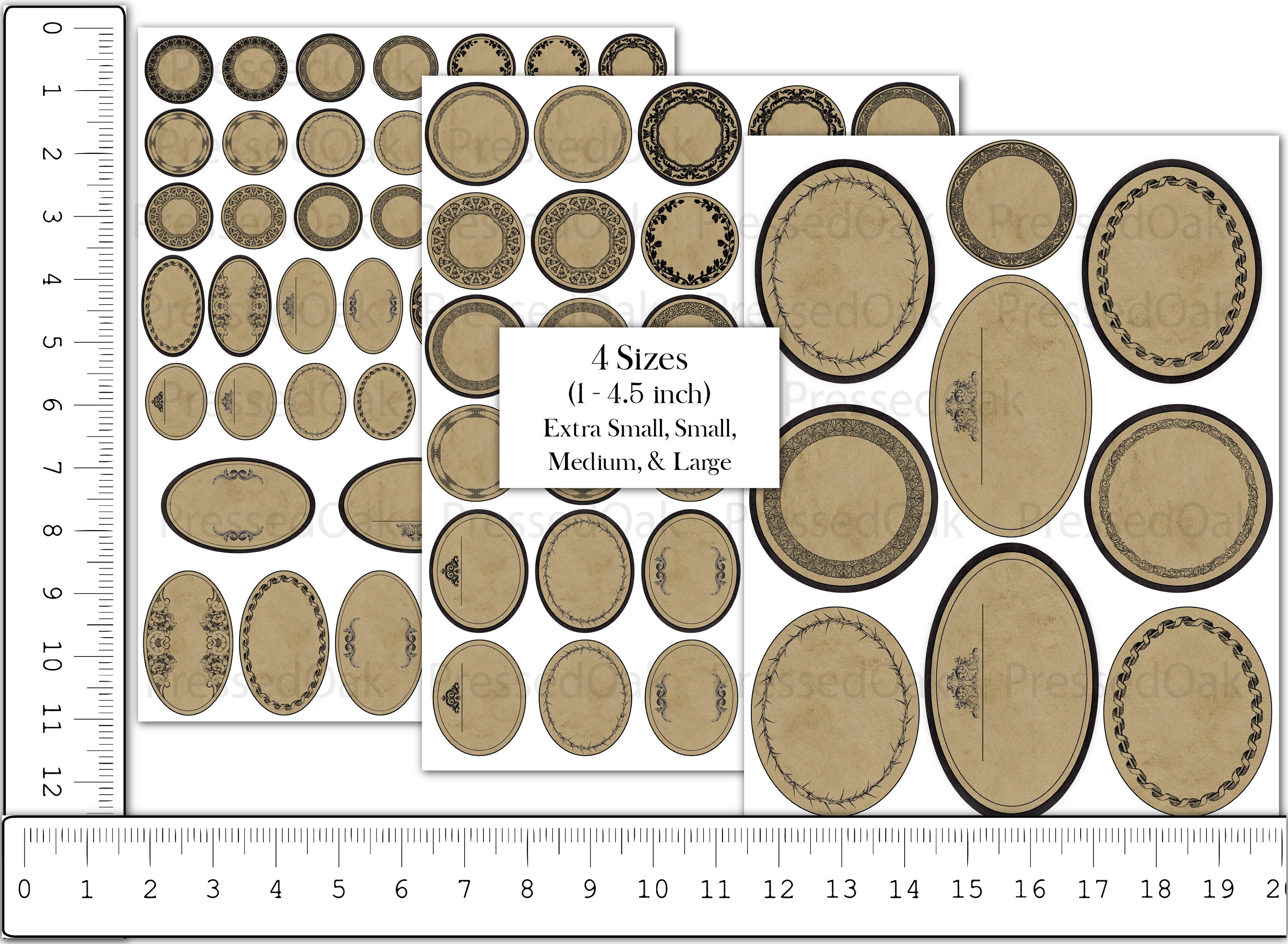 Round Apothecary Labels Potion Label Circle Oval Blank - Etsy