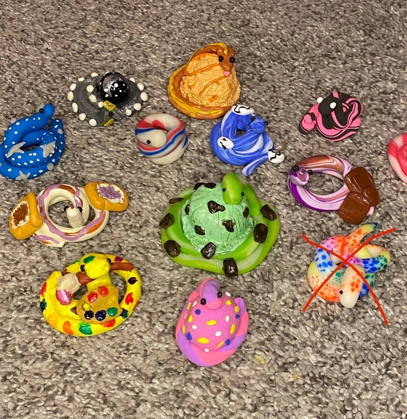 Snake Polymer Clay Sculptures - Etsy