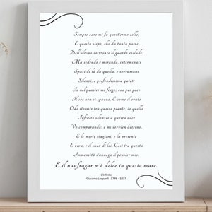 Giacomo Leopardi, Poem, Digital Poetry, Art Quote, Quote Sign ...