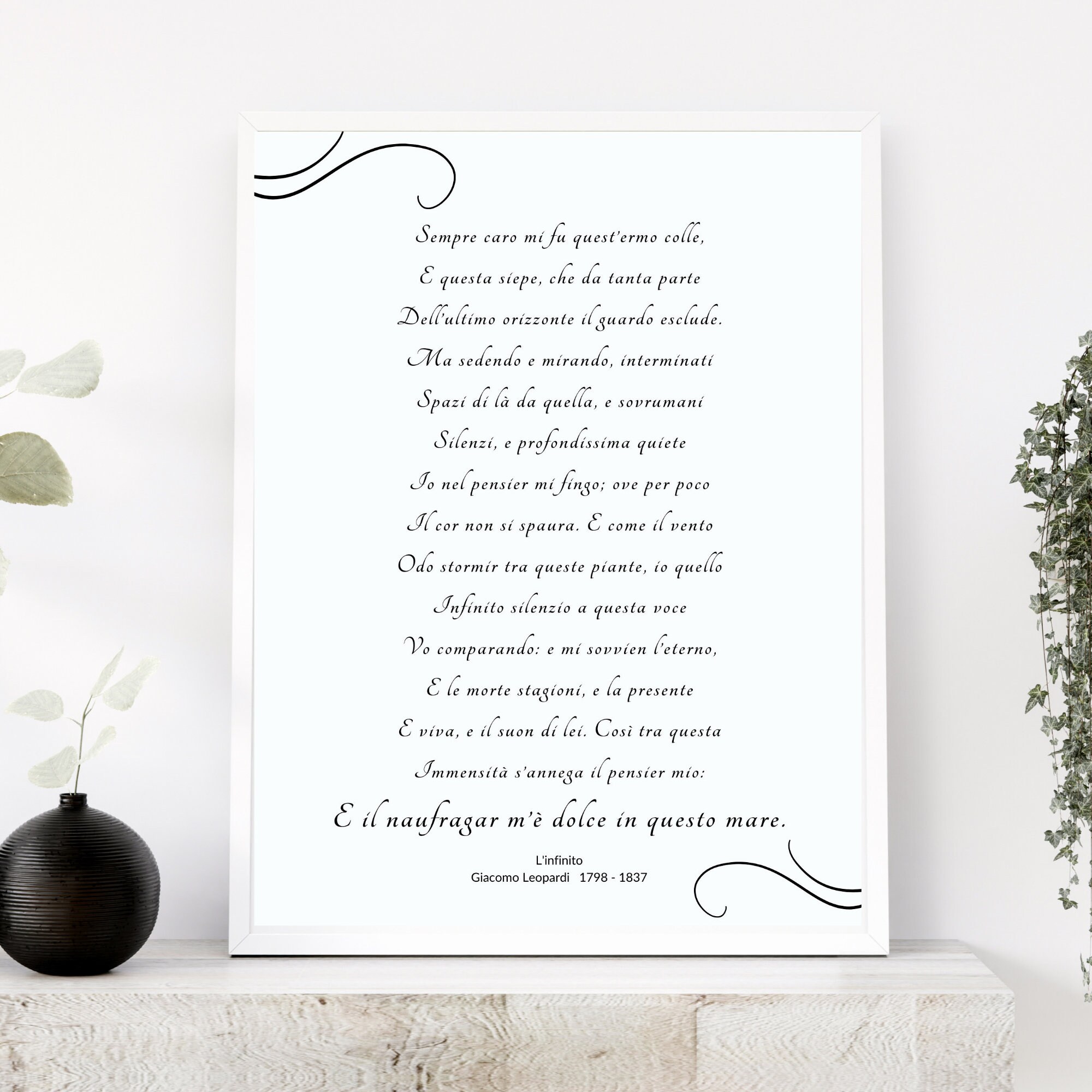 Giacomo Leopardi, Poem, Digital Poetry, Art Quote, Quote Sign ...