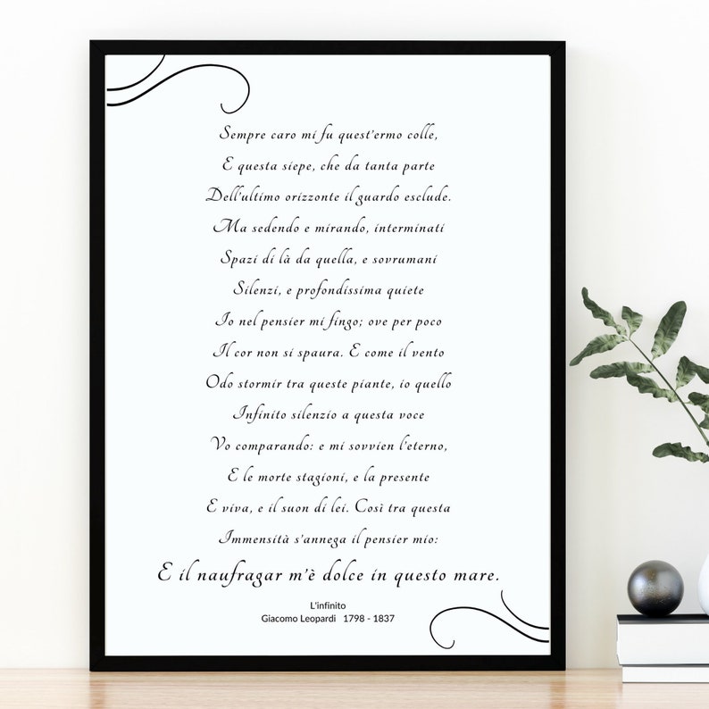 Giacomo Leopardi, Poem, Digital Poetry, Art Quote, Quote Sign ...