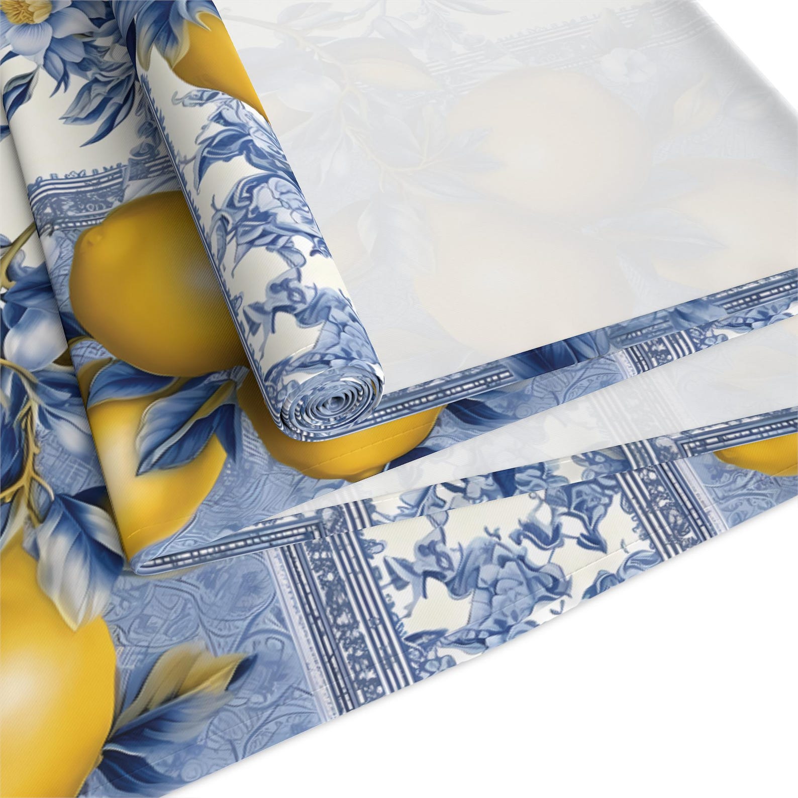 Sicilian Lemon Table Runner: Mediterranean Home Decor, Amalfi Coast ...
