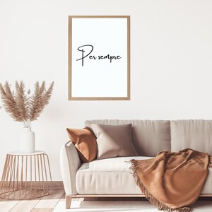 Per Sempre, Italian Word, Poem, Digital Poetry, Art Quote, Quote Sign ...