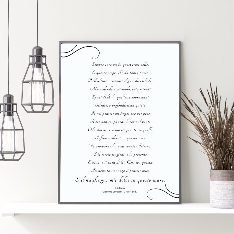 Giacomo Leopardi, Poem, Digital Poetry, Art Quote, Quote Sign ...