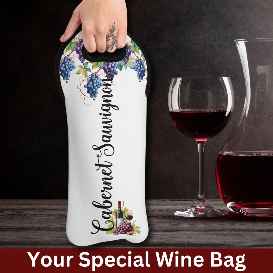 Personalized Neoprene Wine Tote Bag: Custom Wine Lover Gift - Etsy