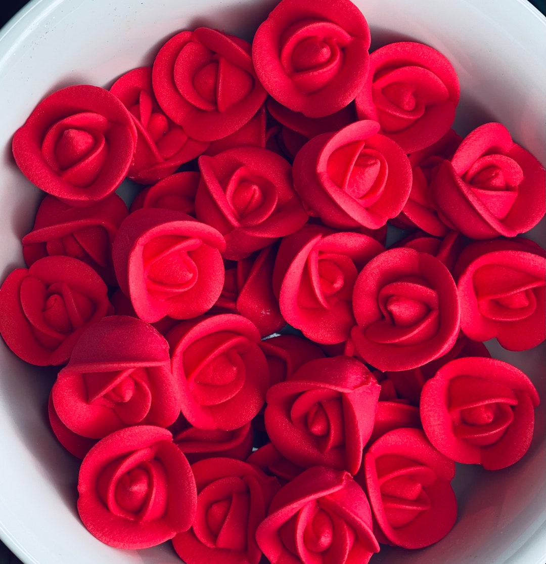 Mini Red Roses Sugar Decor ( 12 Pk),cupcakes,cakes,sprinkles,birthday ...