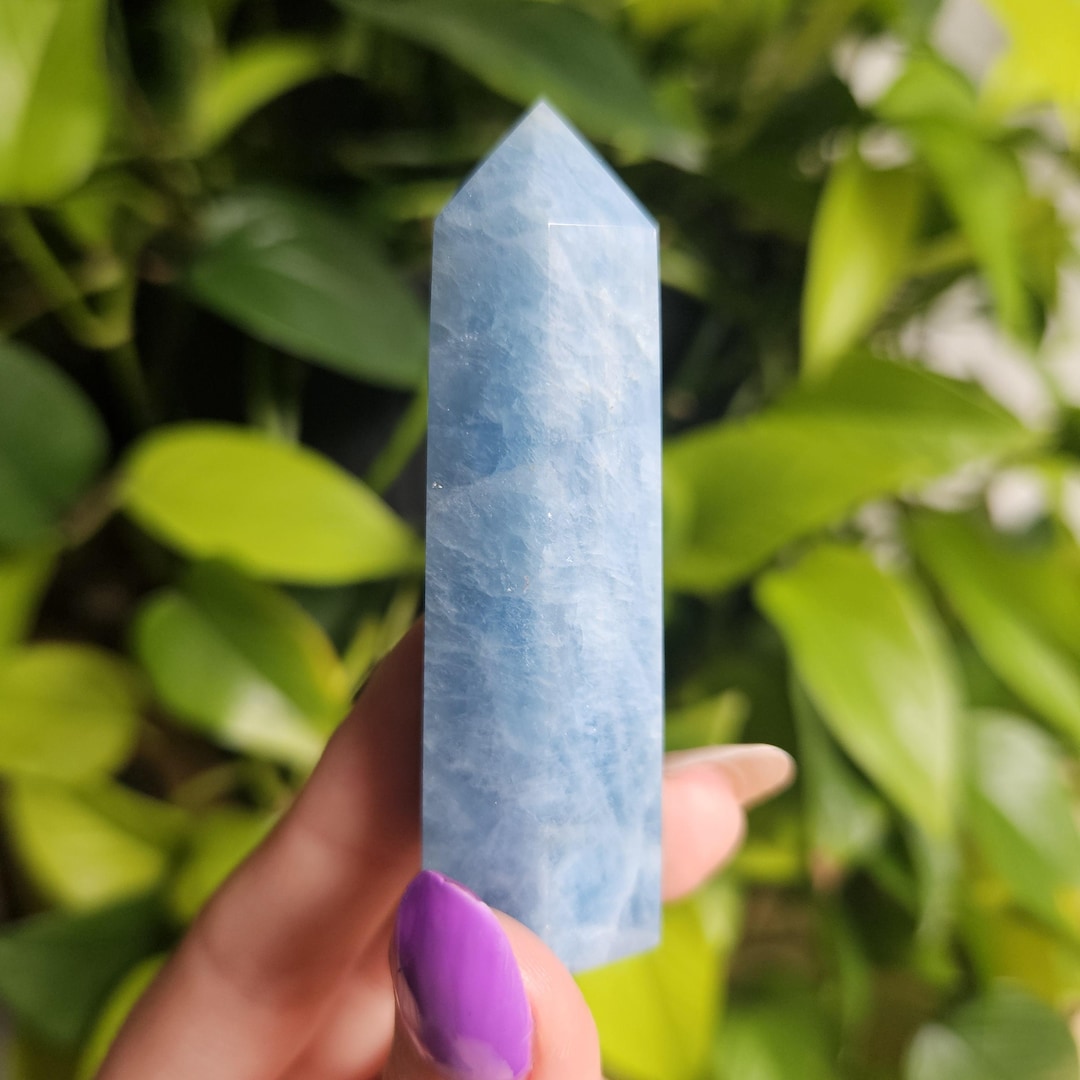 Aquamarine Crystal Generator Point, Natural Crystal Tower, Energy ...