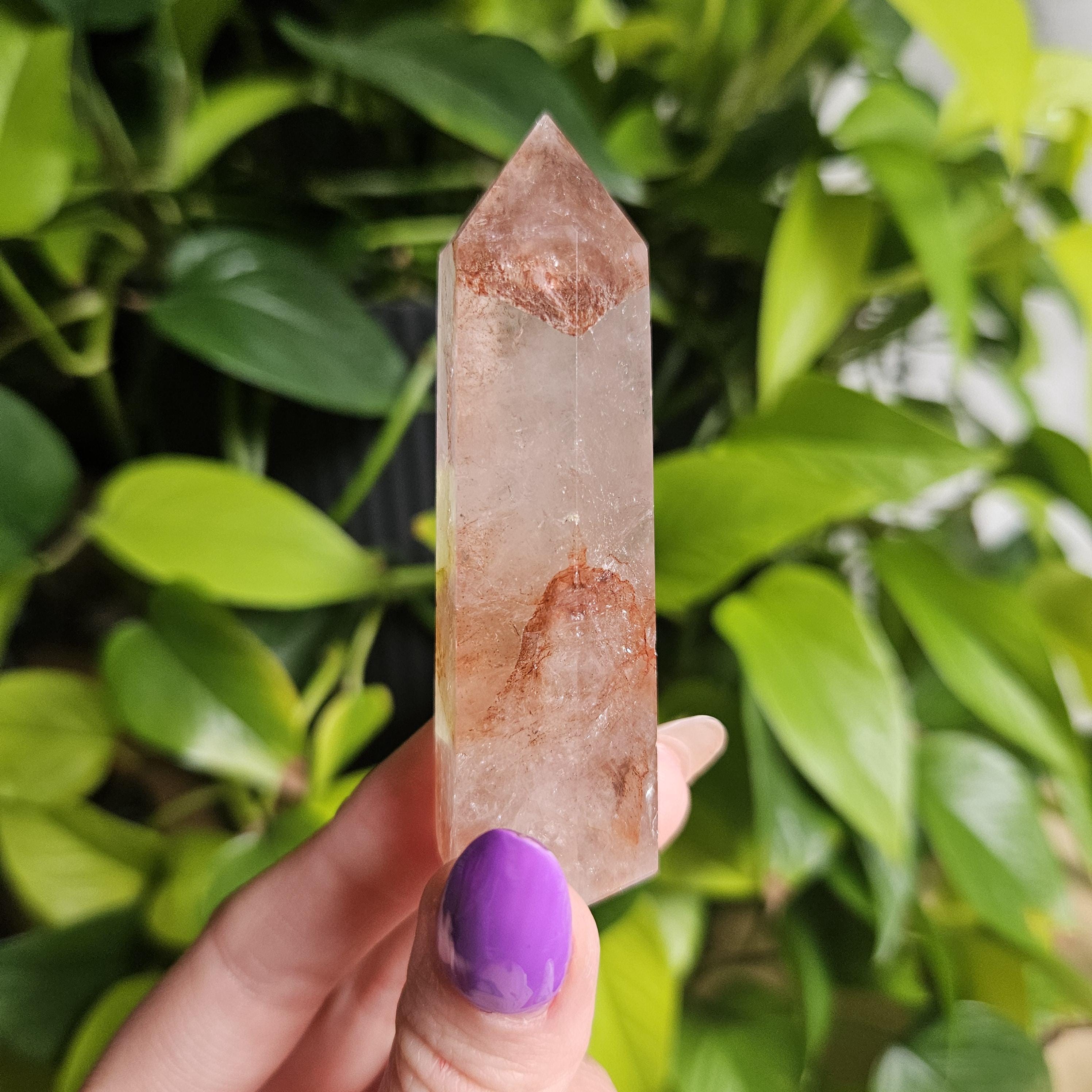 Hematoid Quartz Crystal Tower, Natural Crystal Point, Meditation Space ...