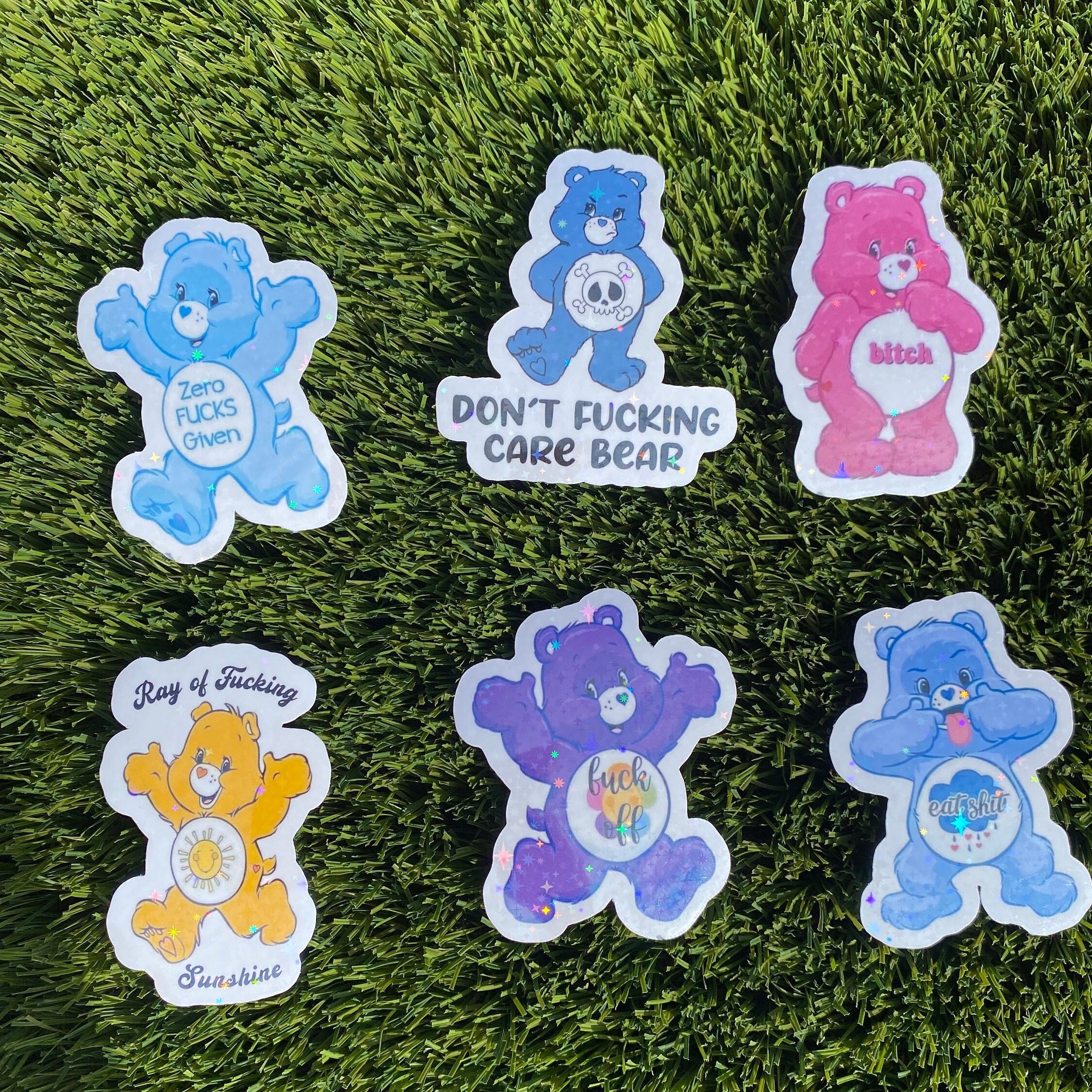 Swearbear Vinyl Sticker Bundle: Funny Curse Word Bear Stickers - Etsy