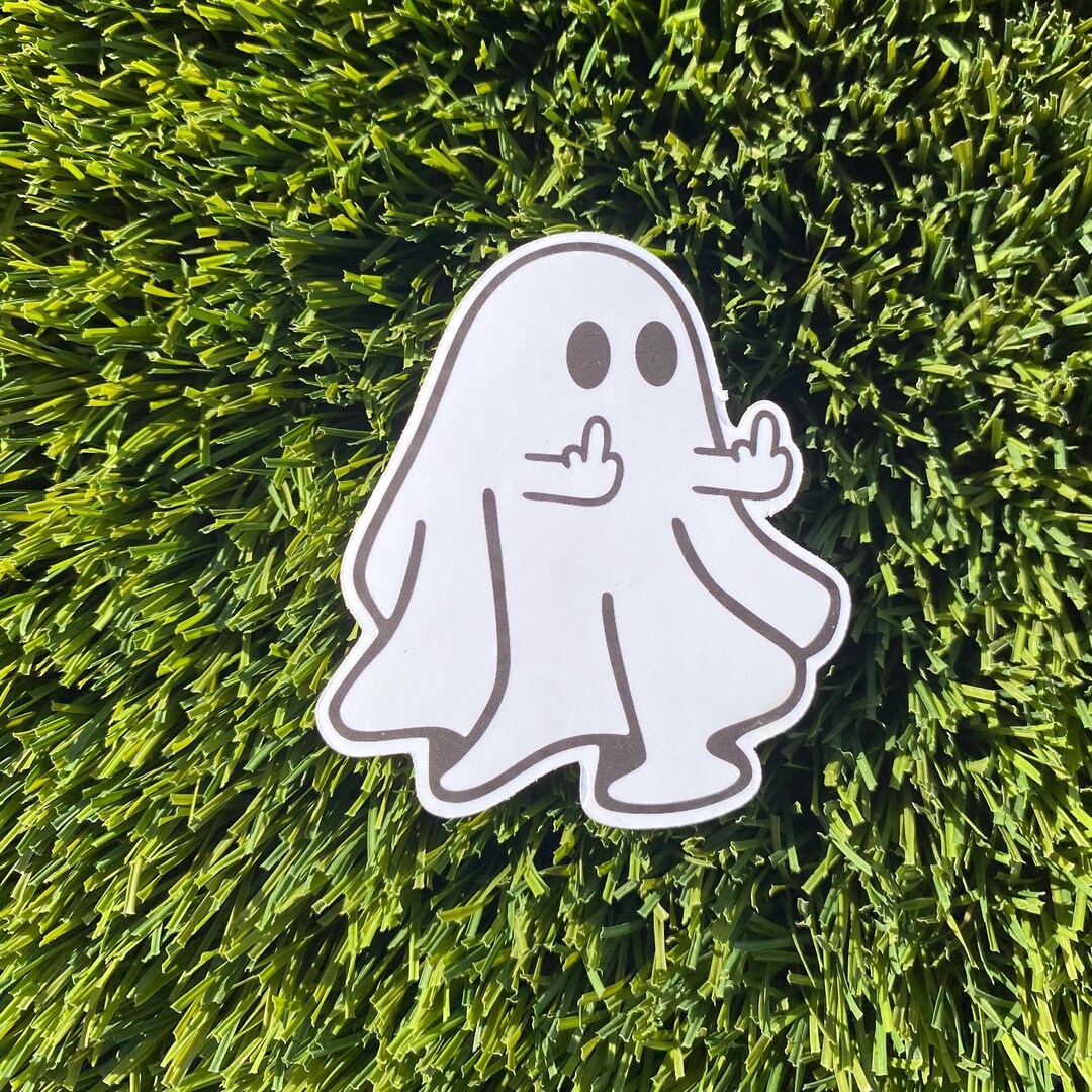 Flipping Ghost Sticker: Halloween Vinyl Decal (2.5 Inch) - Etsy