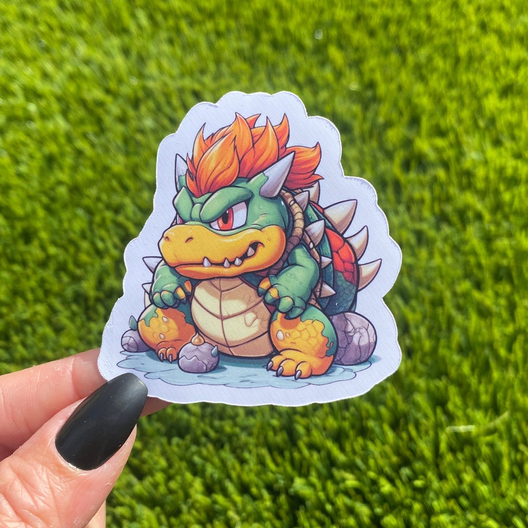 Baby Bowser Vinyl Sticker, Water Resistant, Baby Mario Character, Baby ...