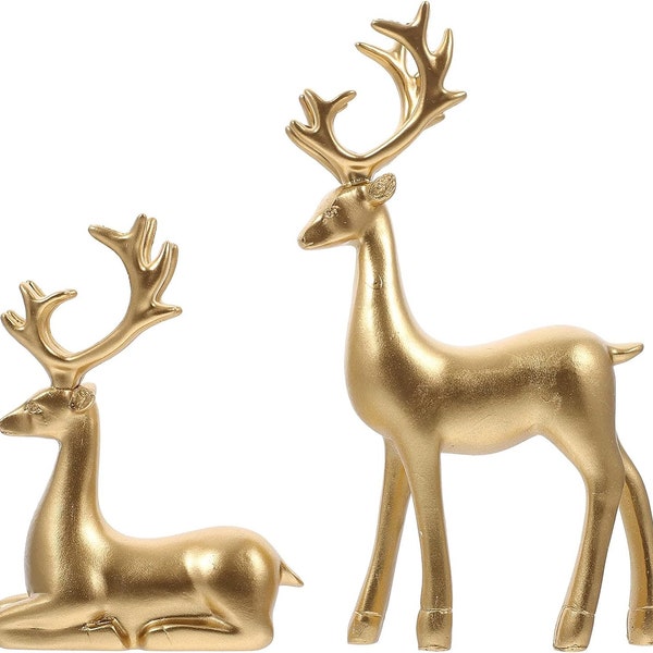 Gold Reindeer - Etsy