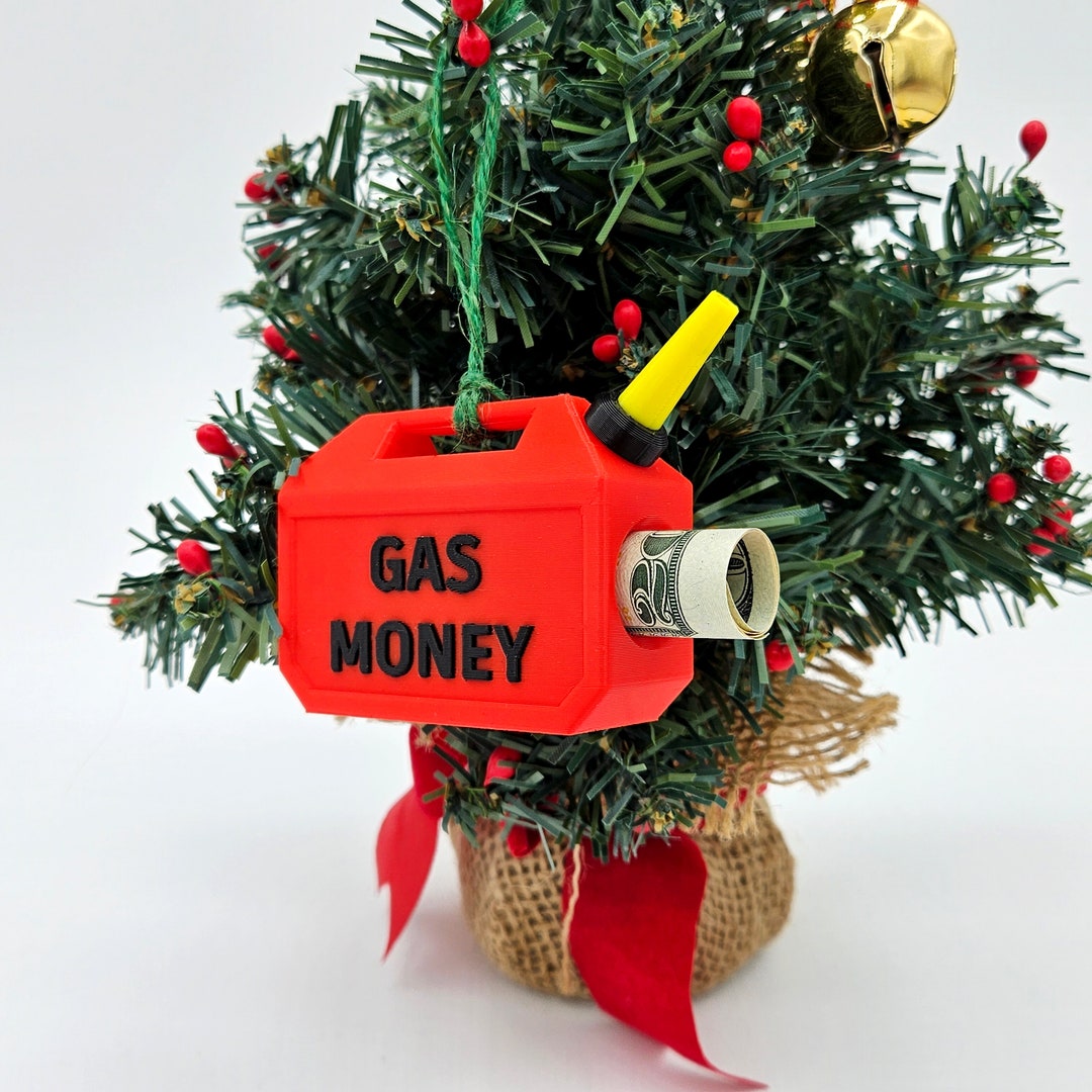 Gas Can Money Holder Christmas Tree Ornament - A Quirky Holiday Gift 3D ...
