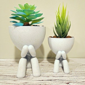 See, Hear, Speak No Evil Little People Planter Set - A Charming Trio ...