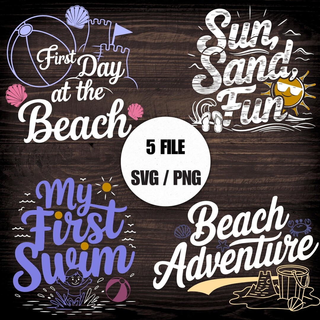 My First at the Beach SVG, Beach SVG, Family Summer Vacation, Onesie ...