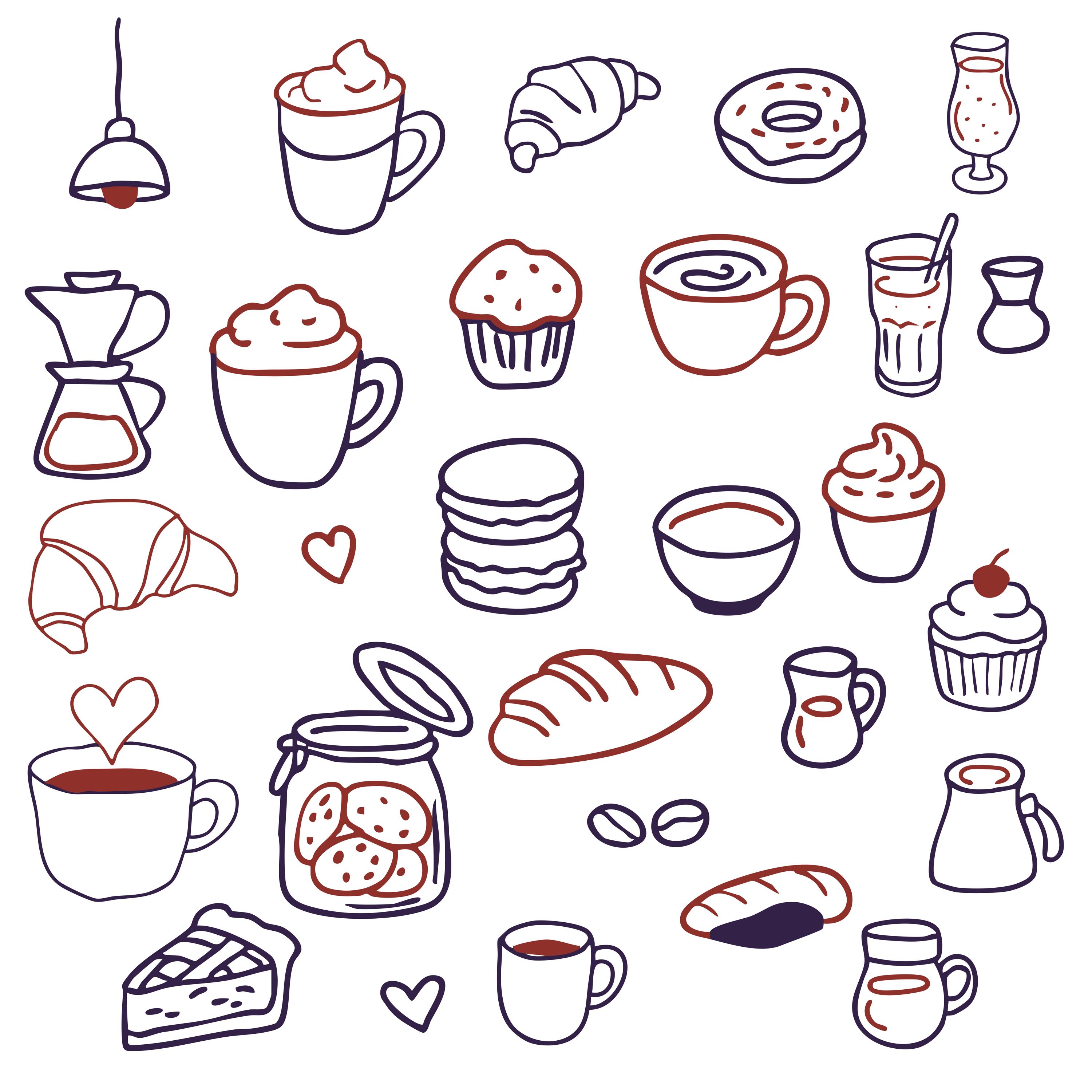 Hand Drawn Coffee Shop Interior SVG , Cozy Cafe Clipart , Coffee ...