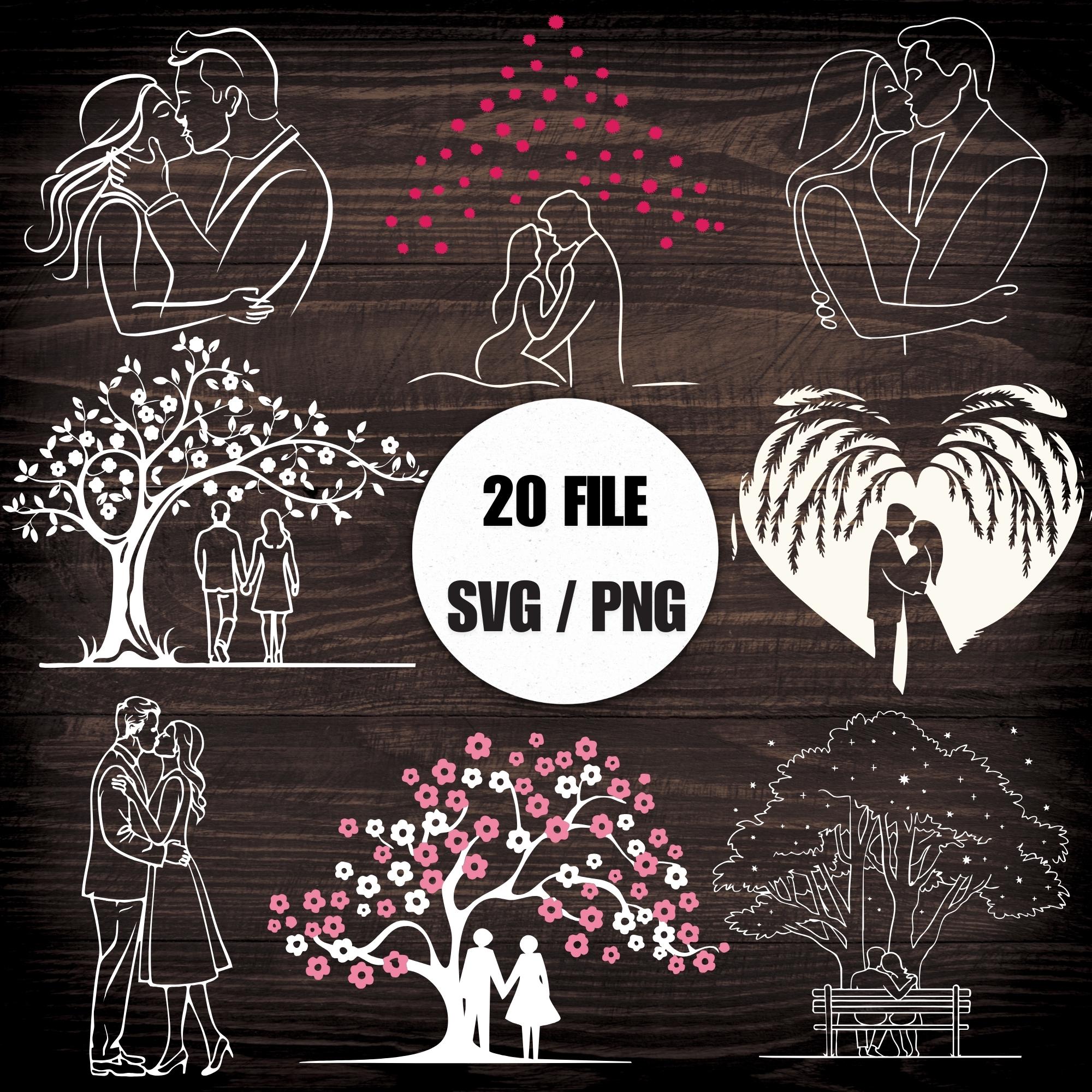 Couples SVG Bundle: Wedding & Valentine's Day Designs (SVG/PNG) - Etsy