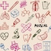 Hand Drawn Healthcare Doodle Svg , Doctor Nurse Pharmacy Graphics ...