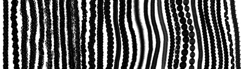 30 Braid Locs and Twist Brushes for Procreate L Natural Stamps for ...