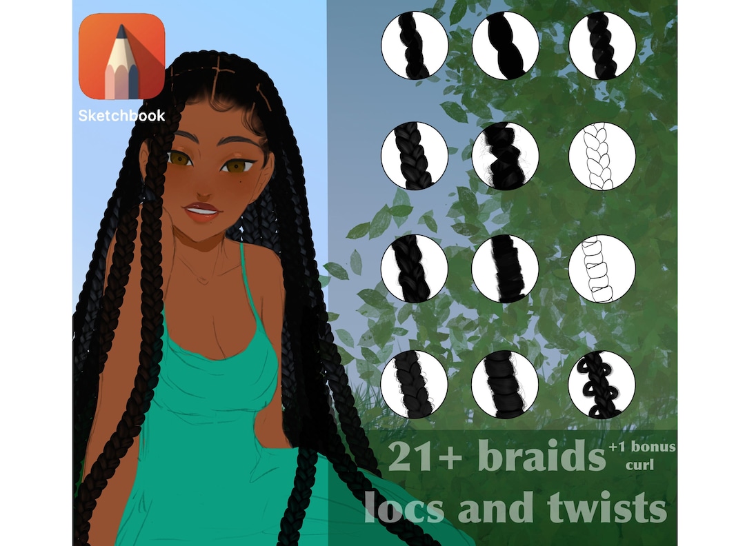 21+ Braid, Locs & Twist Brushes for Autodesk Sketchbook (digital ...