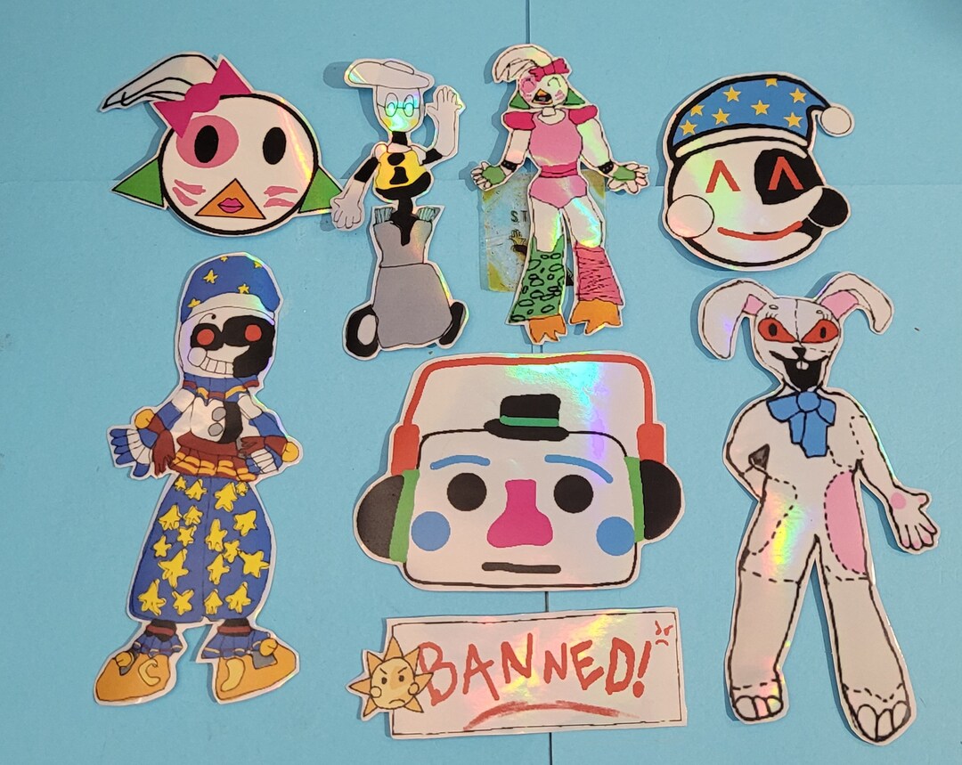 FNAF Security Breach HOLOGRAPHIC Stickers Five Nights at Freddy's - Etsy