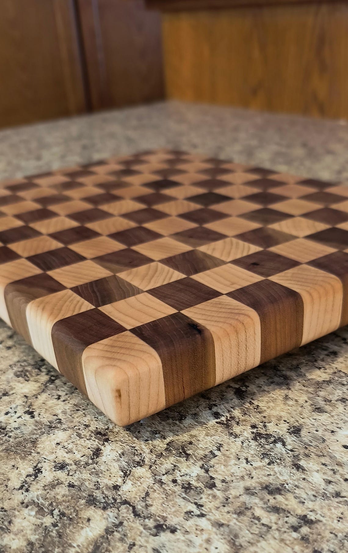 End Grain Maple/walnut Checkered Cutting Board - Etsy