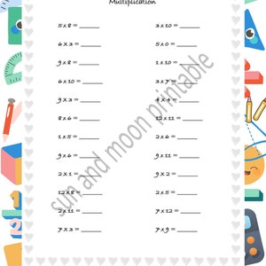 Multiplication Worksheet 20 Printable Pages, 480 Exercises, for ...
