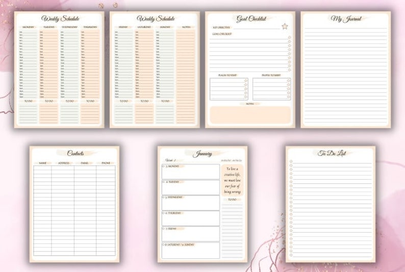 2022 Planner Printable 2022 Weekly Planner Monthly Planner - Etsy