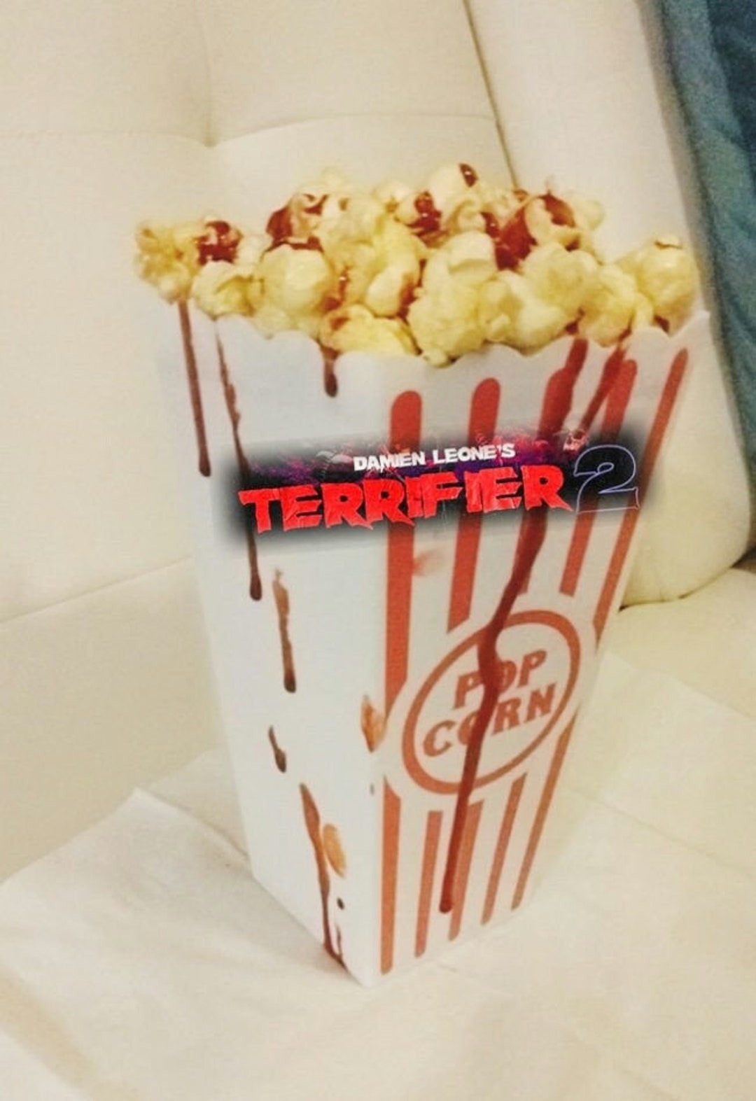 Faux Terrifier Popcorn/ the Terrifier/halloween Popcorn/ Movie Popcorn ...