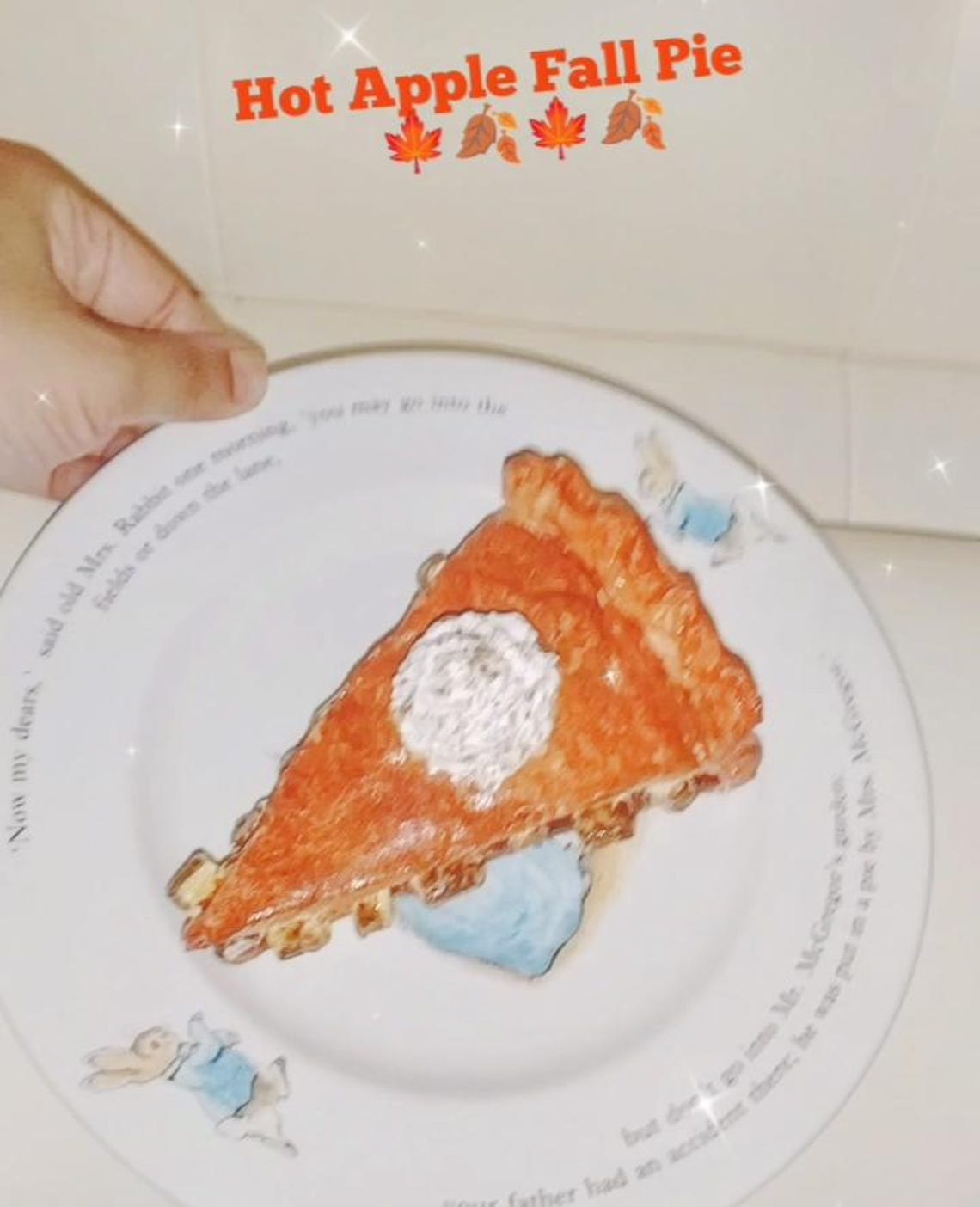 Faux Hot Apple Cinnamon Pie/ Fake Fall Pie Slice/ Fake Apple Pie Slice ...