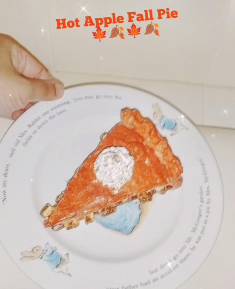 Faux Hot Apple Cinnamon Pie/ Fake Fall Pie Slice/ Fake Apple Pie Slice ...