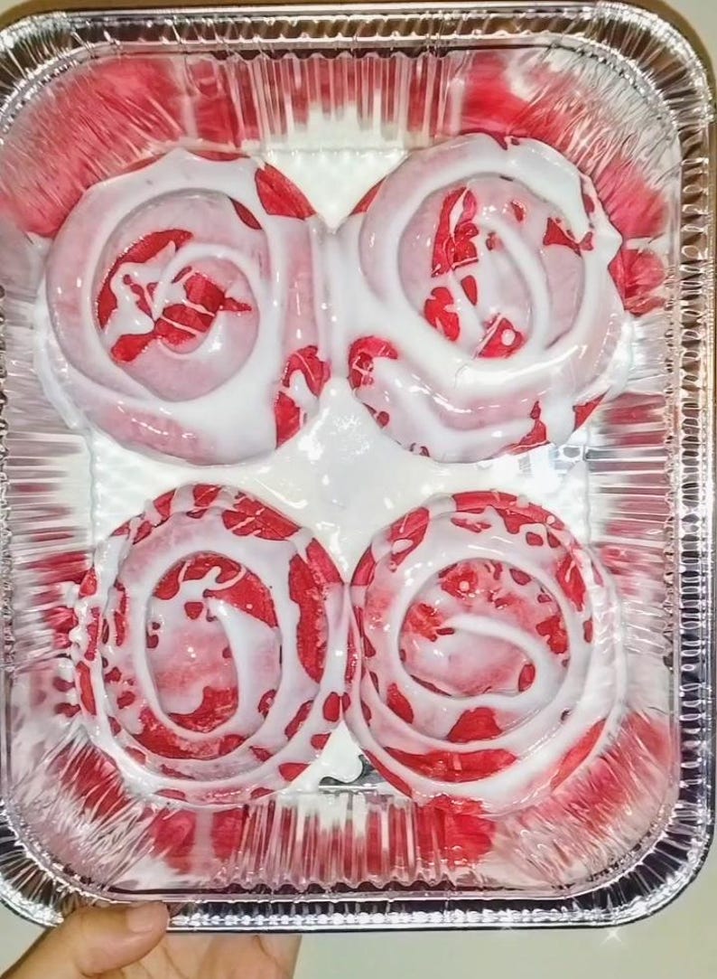 Fake Red Velvet Cinnamon Rolls/ Fake Cinnamon Buns/ Food Art/ Fake Junk ...