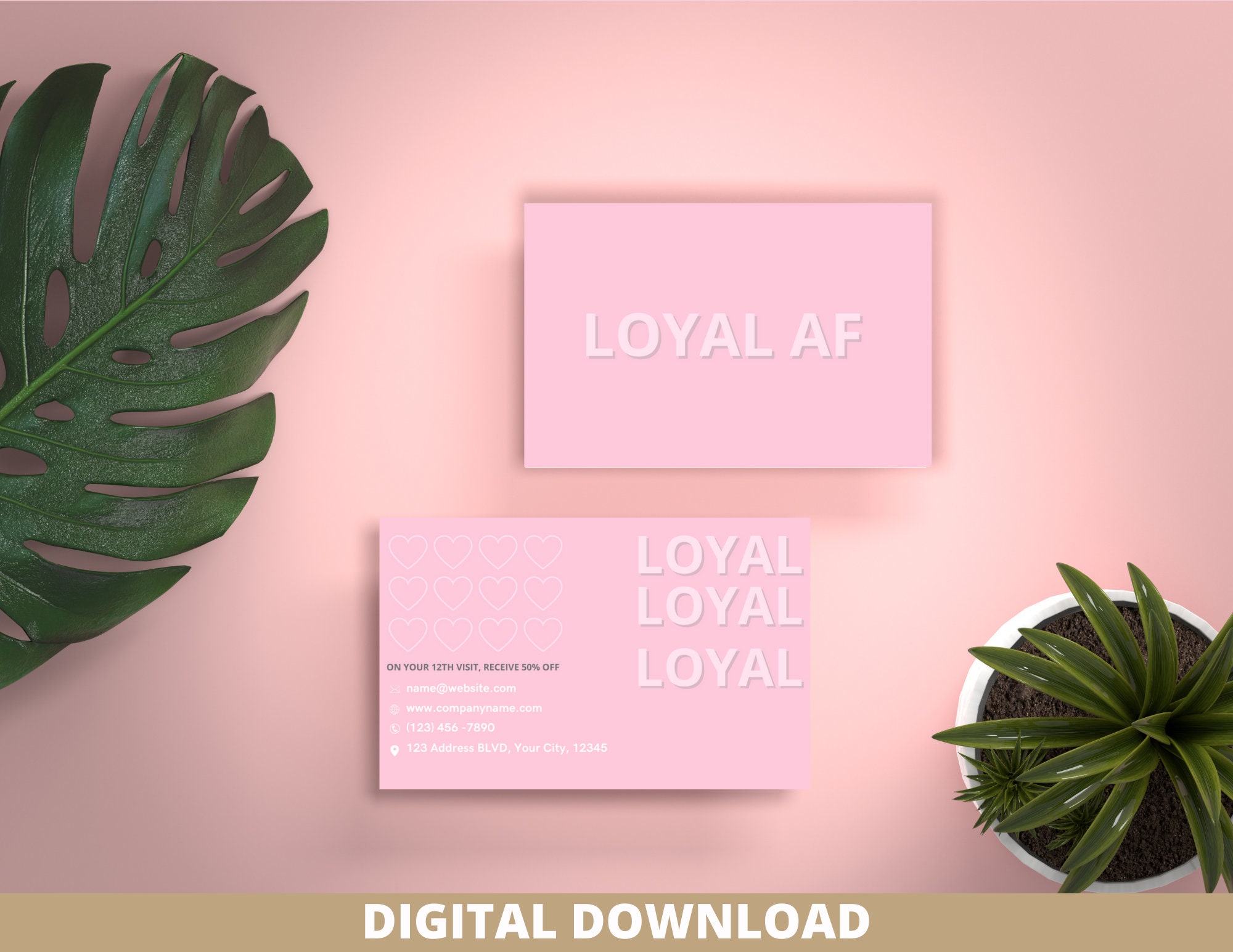 Editable Loyalty Card Template | Canva Rewards Card for Lash Tech or ...