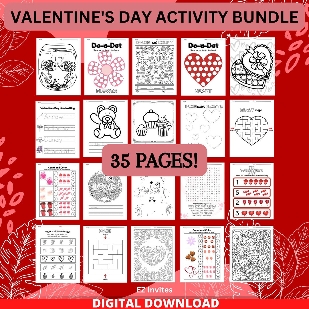 35 Pre-school Valentine's Day Party Games, Children's Valentine's Day ...