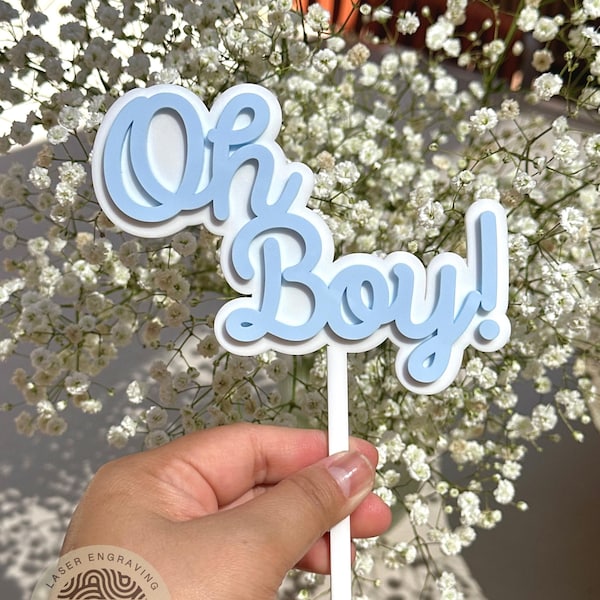 Oh Boy Cake Topper - Etsy