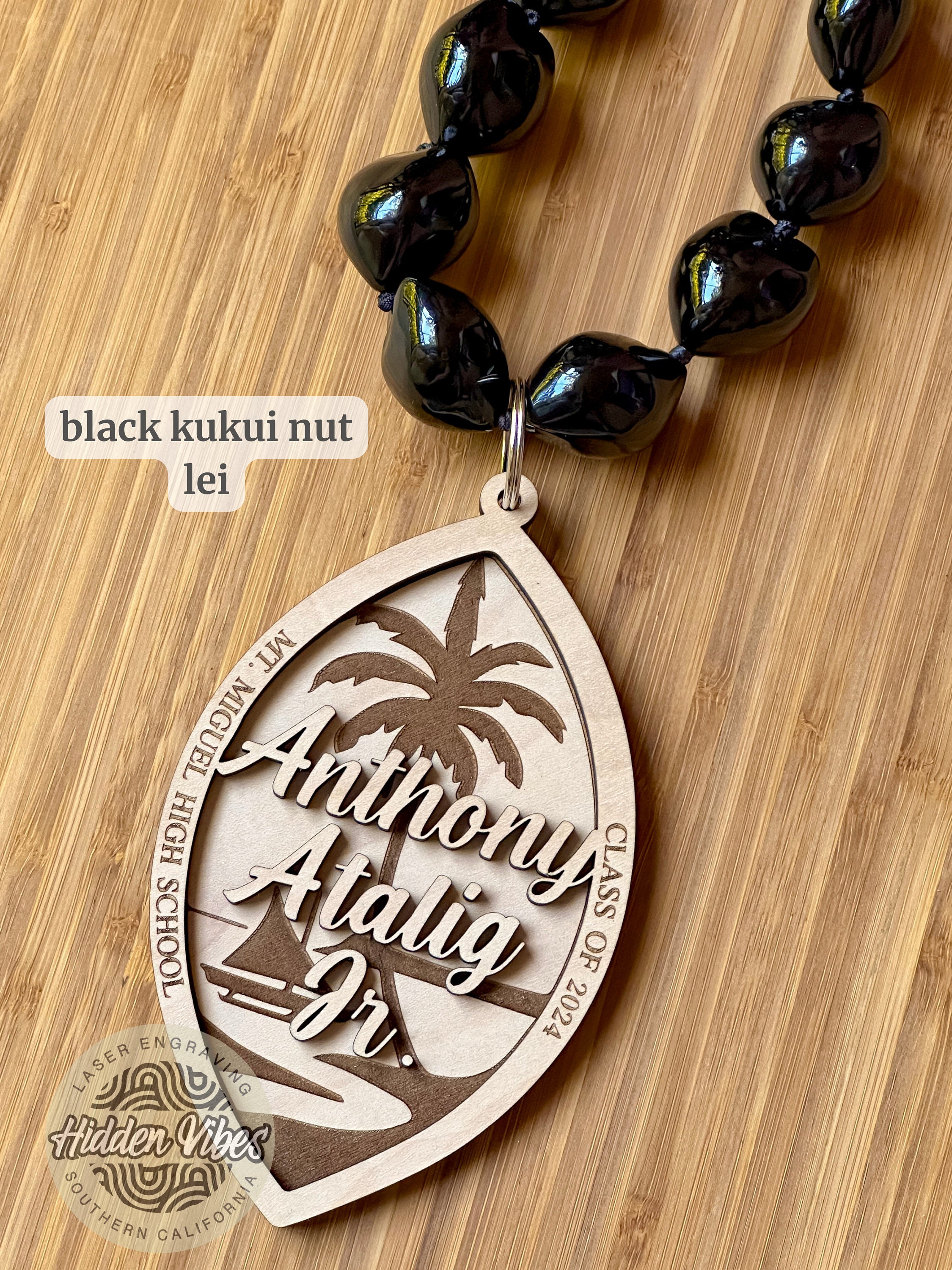 Custom Guam Seal Graduation Kukui Nut Lei | Class of 2025 Guam Lei ...